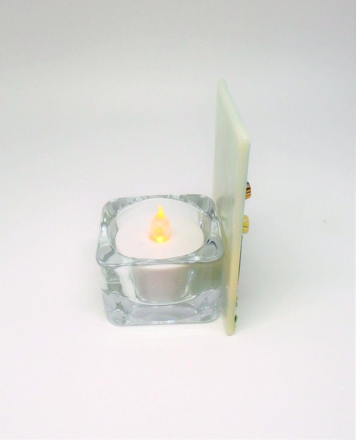 Fused Glass Flower Garden Tea Light Holder Fused Glass - Etsy