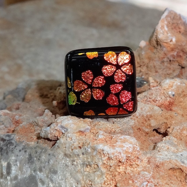 Fused Glass Ring - Etsy