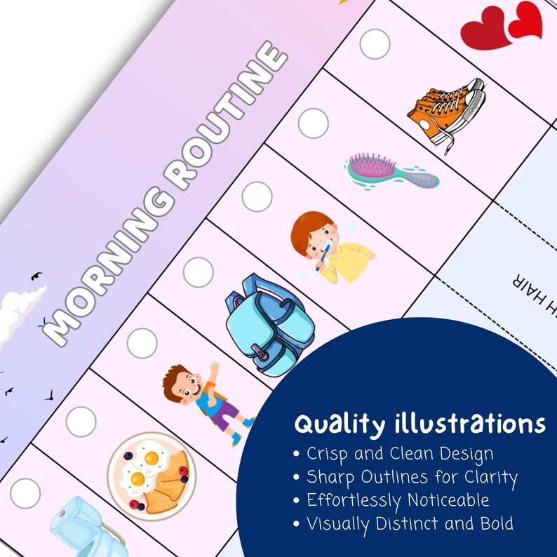 Morning Routine Chart Printable, Flip Chart, Morning Routine Flip Chart ...