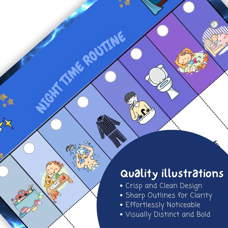 Editable Kids Flip Routine Charts Bundle, Morning Chart, Bedtime ...