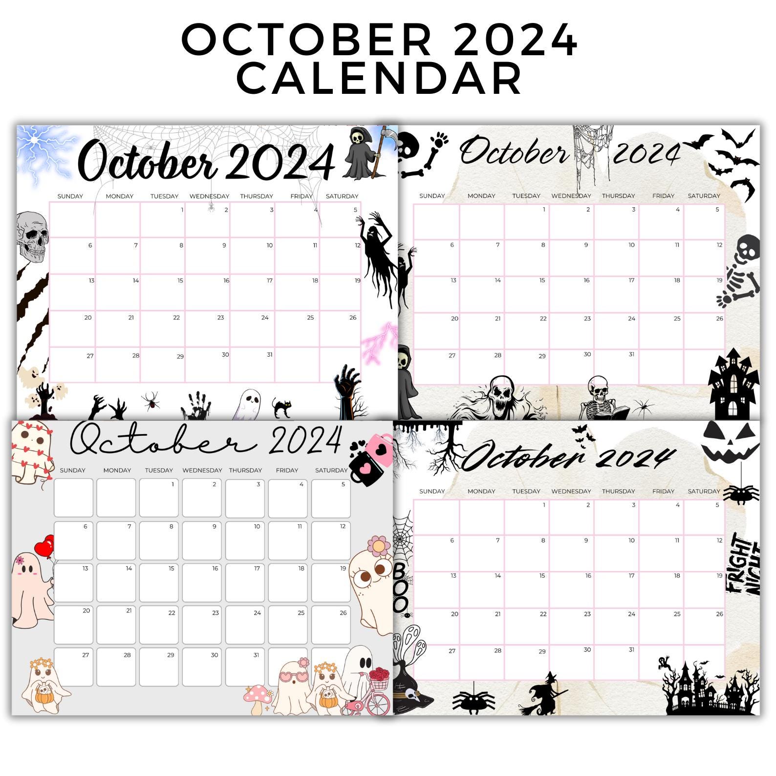 Printable Calendar 2024, Printable Calendar, Monthly Calendar A4 ...