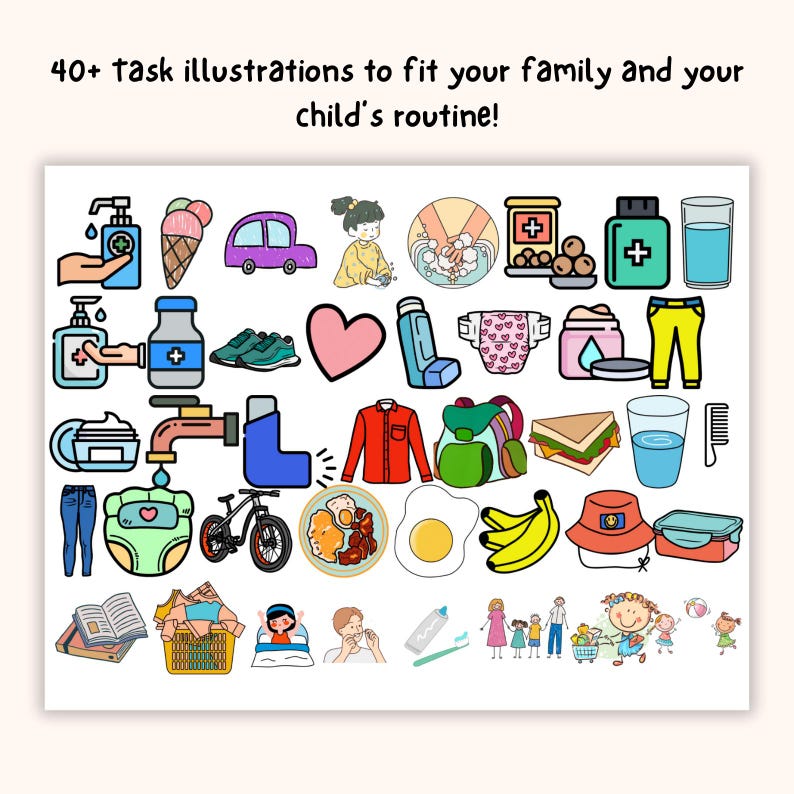 Editable Kids Flip Routine Charts Bundle, Morning Chart, Bedtime ...