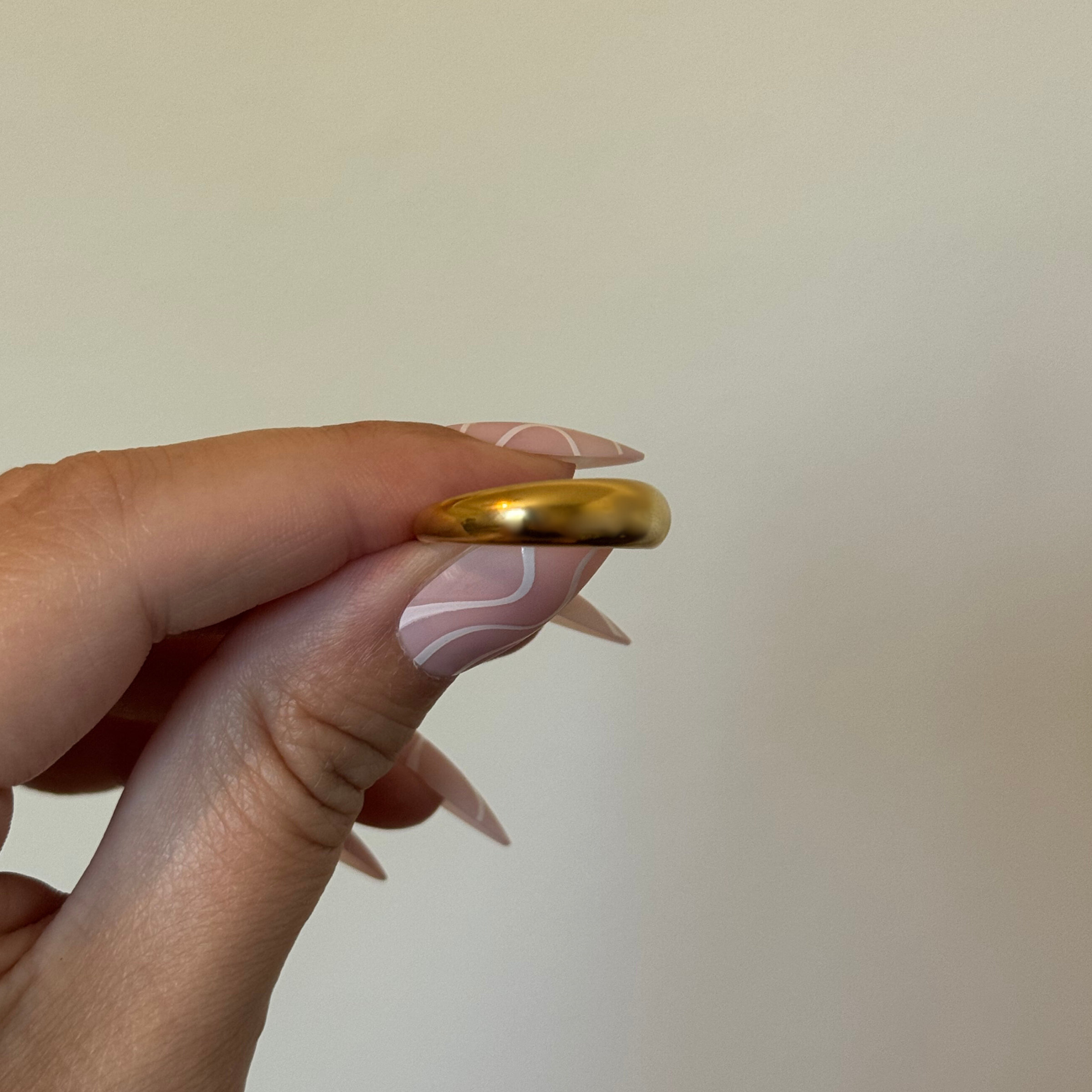 Chunky Gold Rings set of 2, Waterproof 18K Gold Plated Statement Dome Stacking Ring Set - Etsy