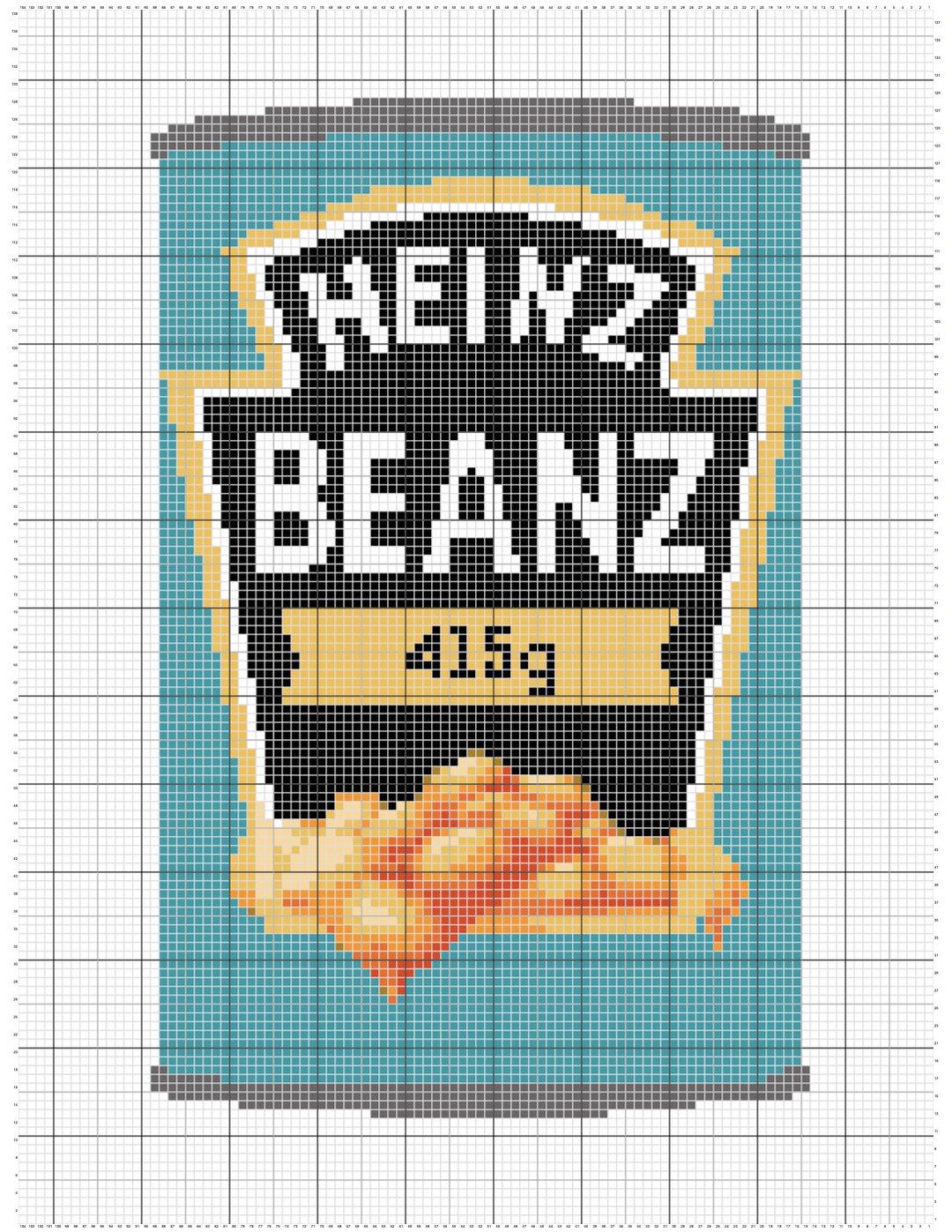 Heinz Beanz Crochet Graphgan Pattern - Etsy