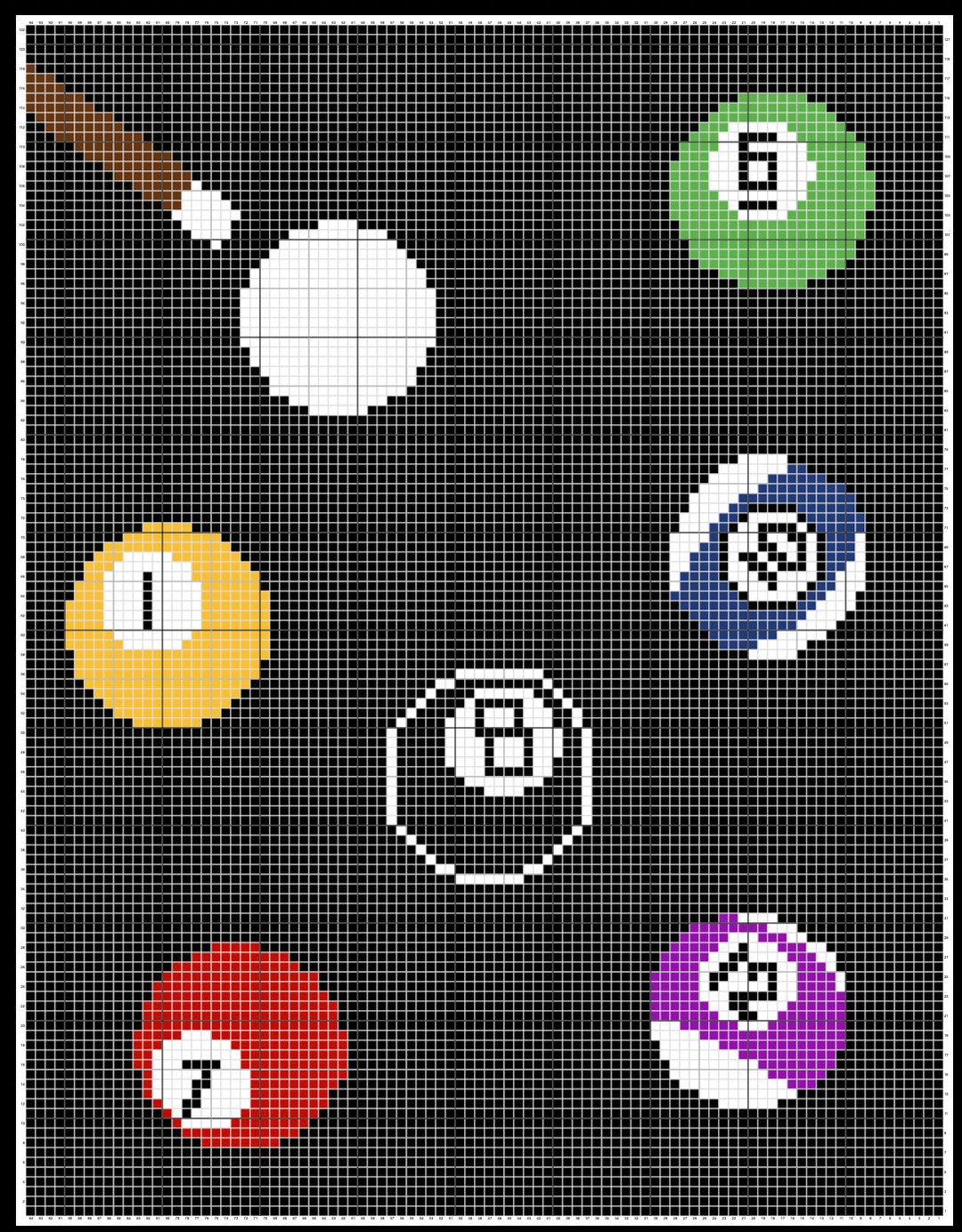 Billiard Graphgan Pattern (single Crochet) - Etsy