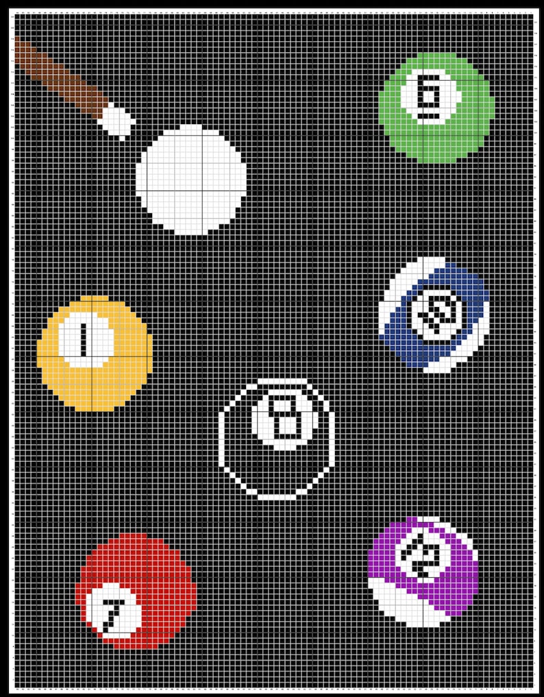 Billiard Graphgan Pattern (single Crochet) - Etsy
