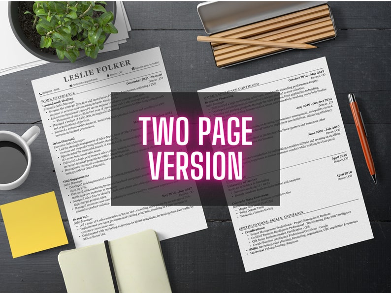 Professional Resume Template by Ex Recruiter ATS Friendly Editable in ...