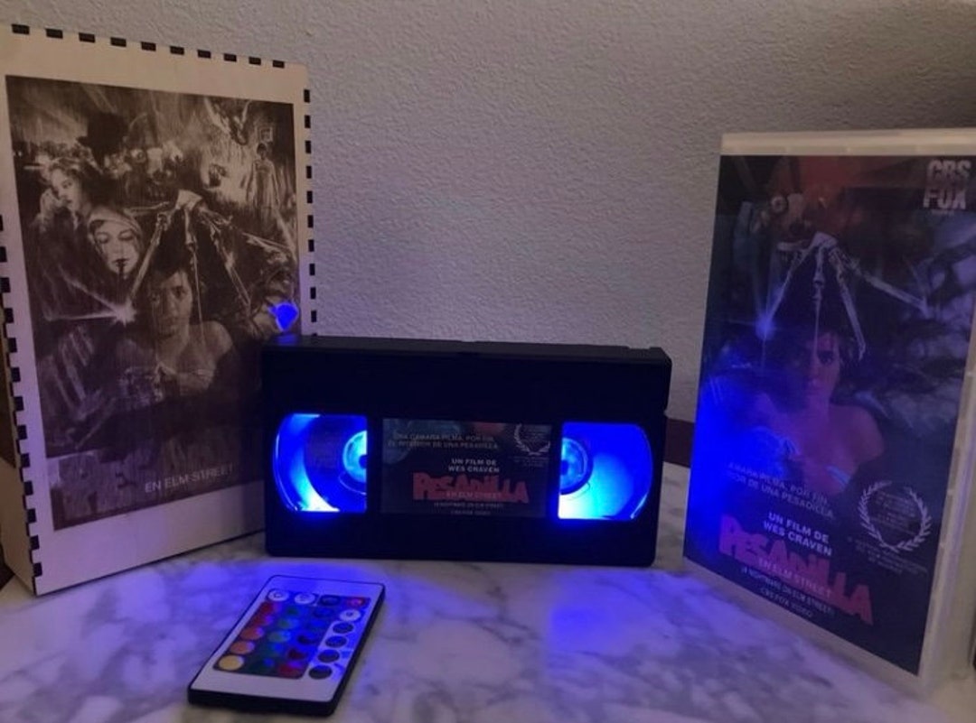 VHS Lamp, With LED Light, With Wooden Box, Customizable Product. - Etsy