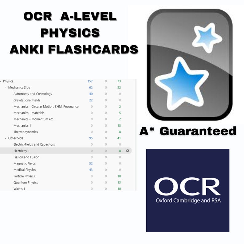 OCR A-LEVEL Physics Anki Flashcards - Digital - A* Guaranteed - Etsy