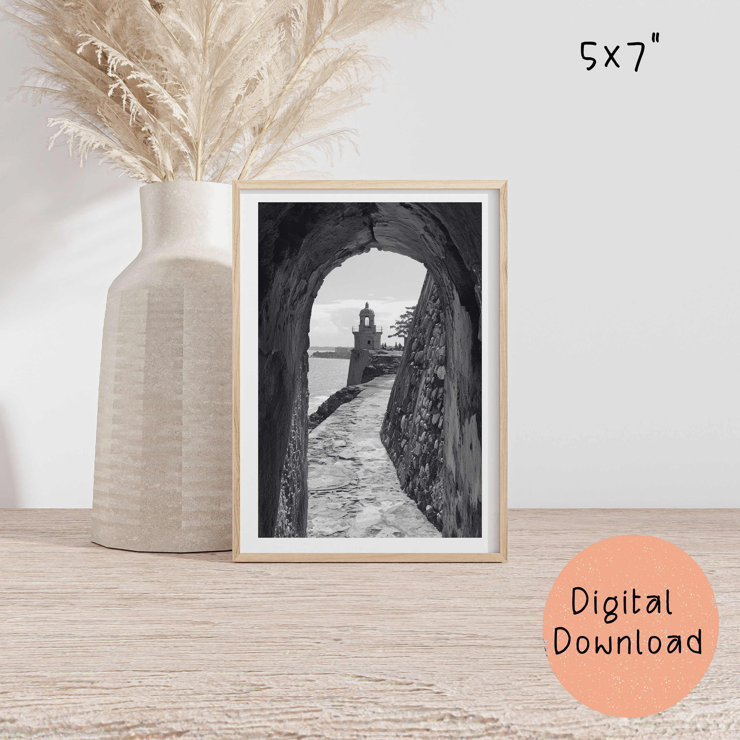 Puerto Rico Black and White Photo 7 Piece Wall Art Puerto Rico Set of 7 ...