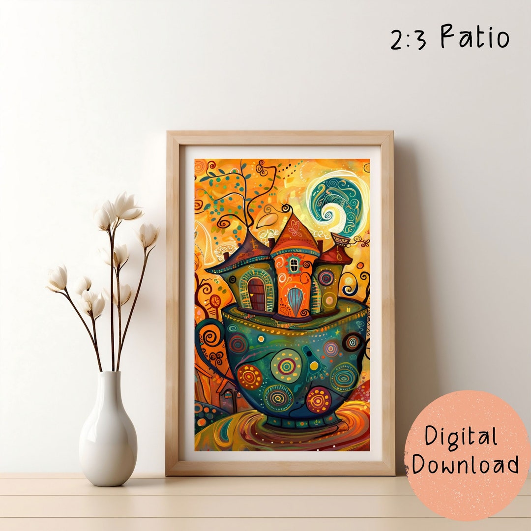 Whimsical Artwork Whimsical Painting Whimsical Print Digital PRINTABLE ...