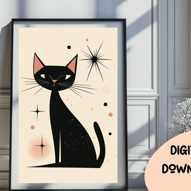 Atomic Cat Art - Etsy