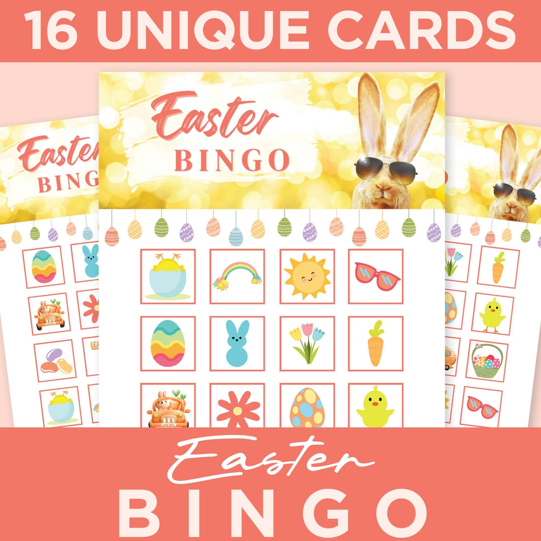 Printable Easter Bingo Cards for Classroom Activities, Family Game ...