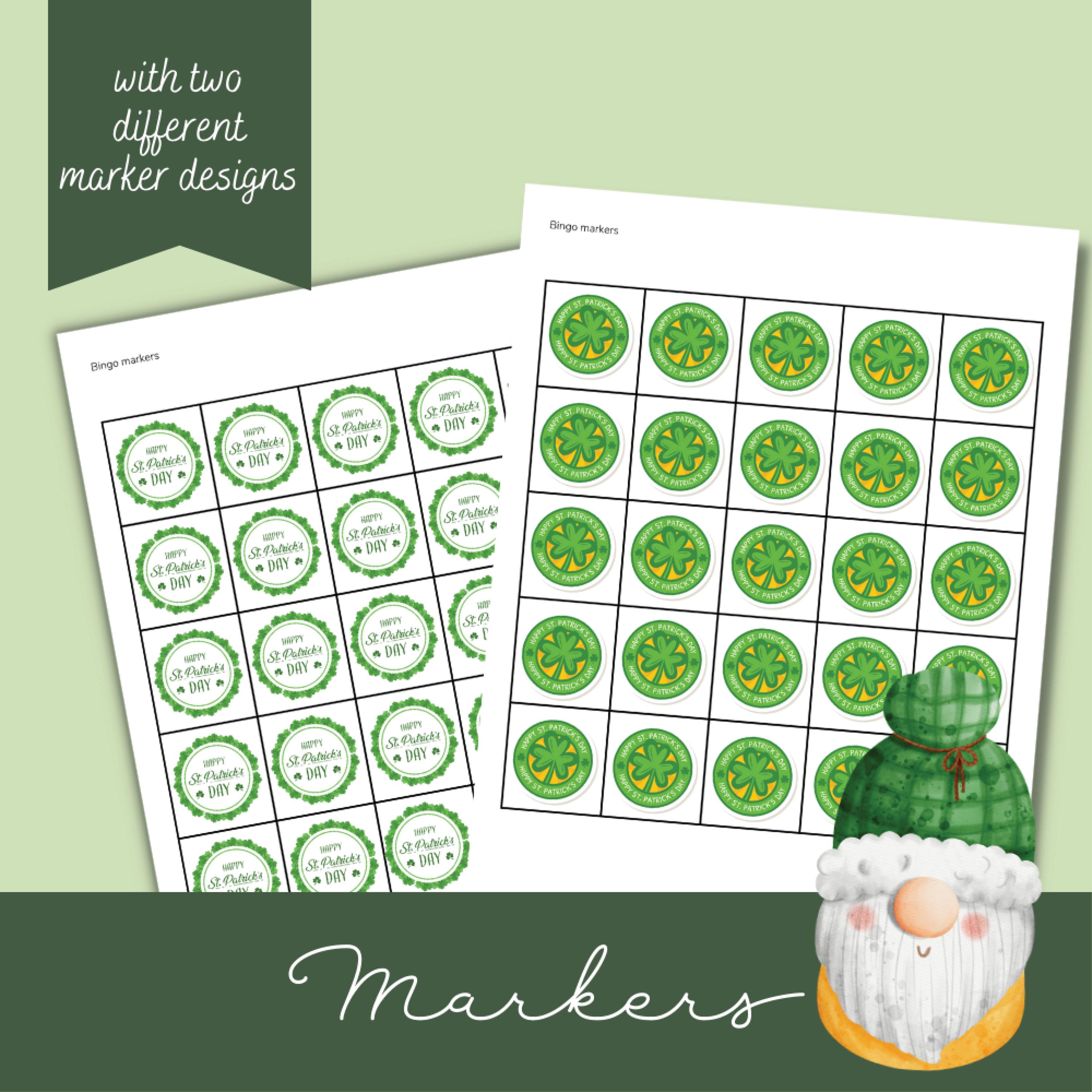 Printable St Patricks Day Bingo Cards for Classroom Activities, Family ...