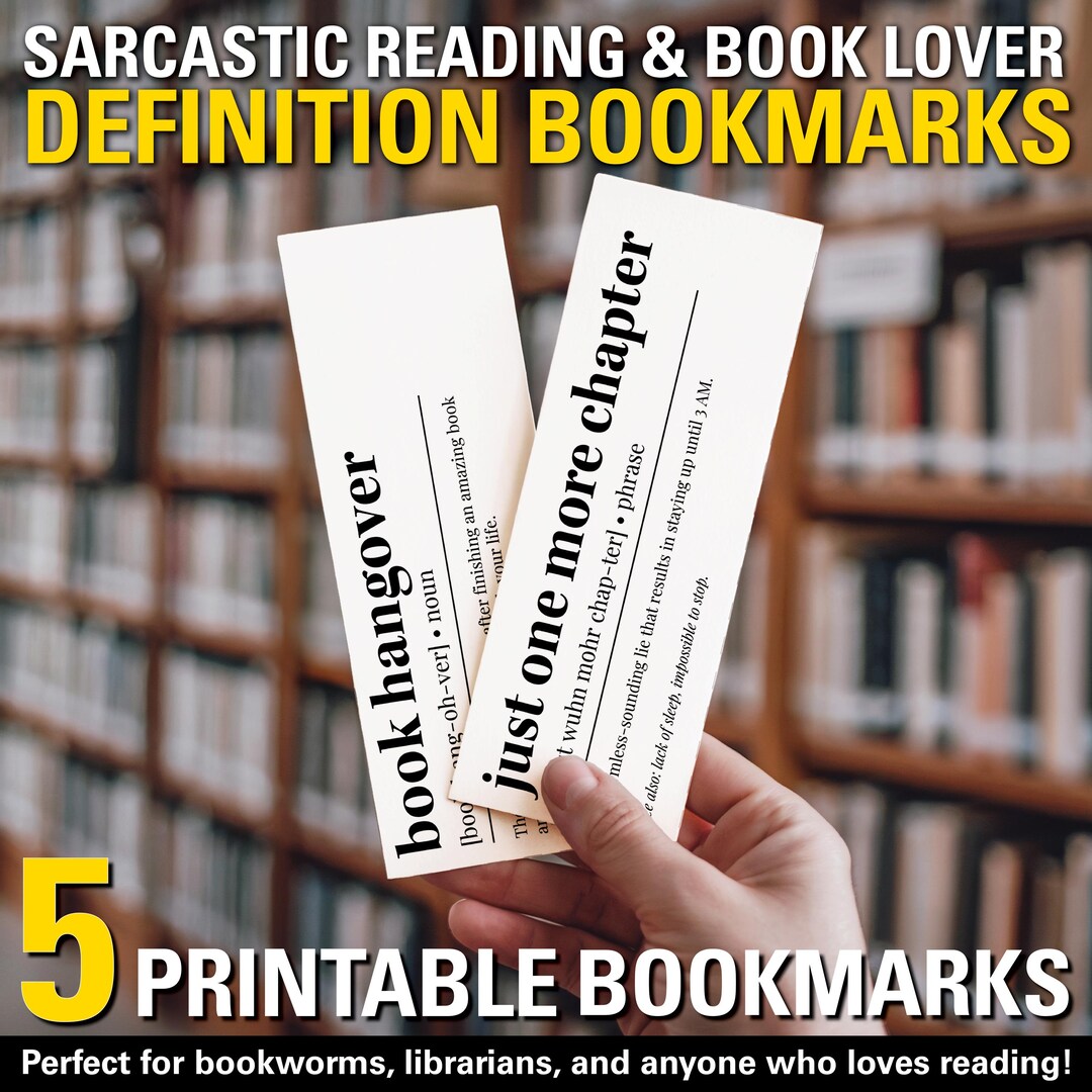 Funny Reading and Book Lover Bookmark, Humorous Bookmark, Bookmark ...