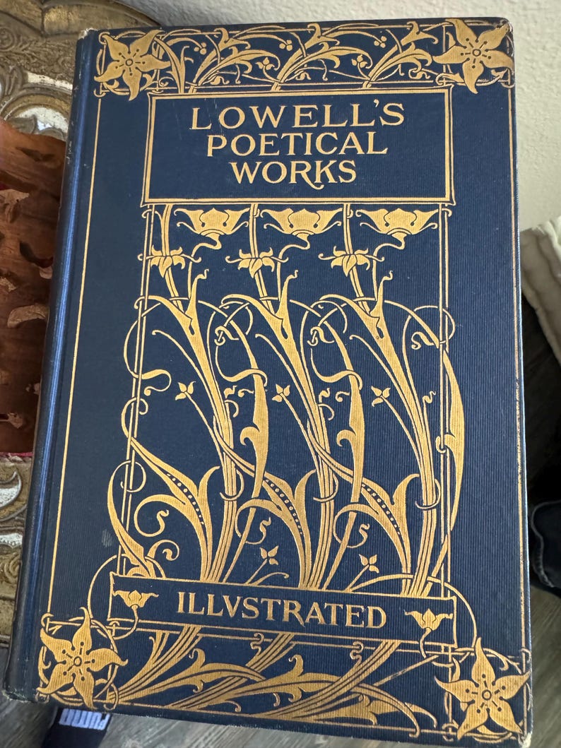 Antique Lowell's and Whittier's Poetical Works Illustrated - Etsy