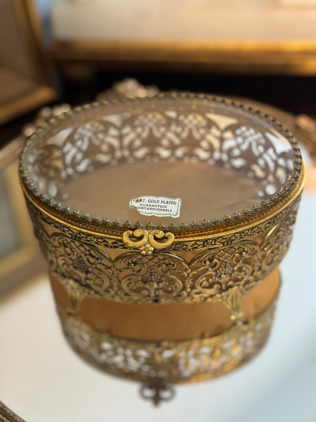 1960's Vintage Hollywood Regency Gold Plated Ormolu Jewlery Casket - Etsy