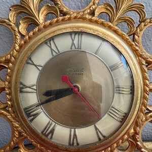 Vintage Hollywood Regency Wall Clock, United, Electric, 1950s - Etsy