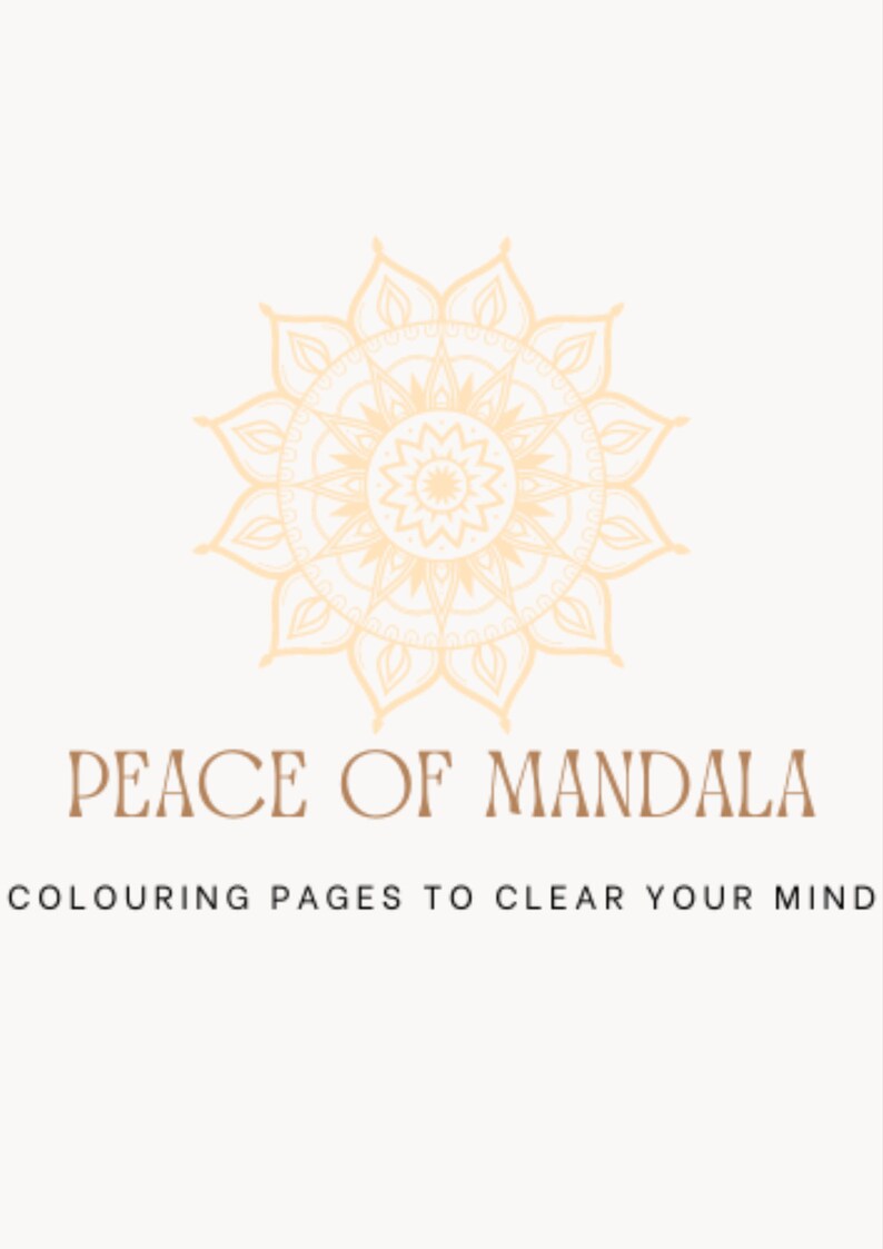 Peace With Mandalas 40 Calming Colouring Pages - Etsy