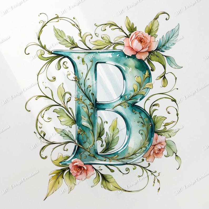Fancy Alphabet Letter Clipart Bundle – 26 Decorative Illuminated ...