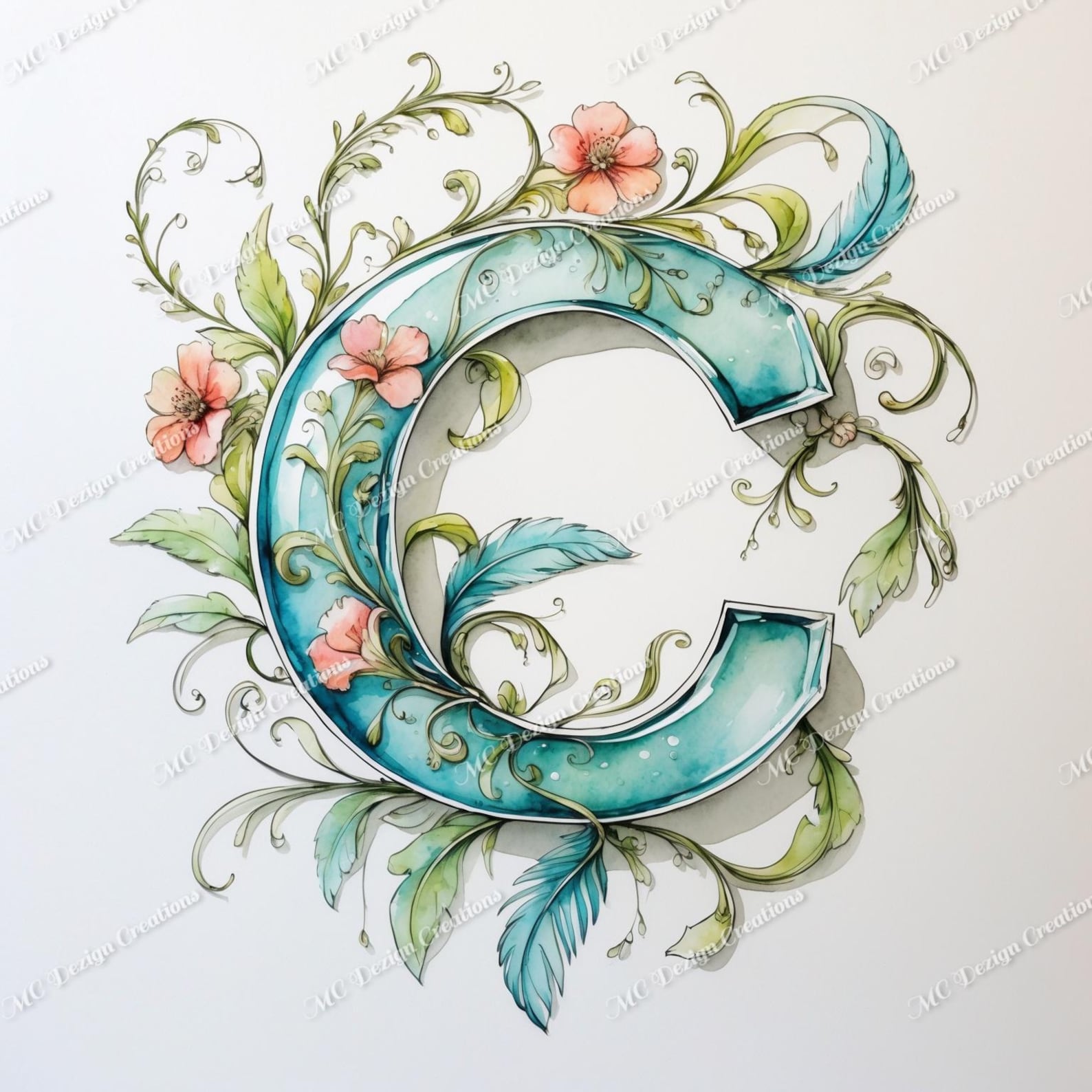 Fancy Alphabet Letter Clipart Bundle – 26 Decorative Illuminated ...