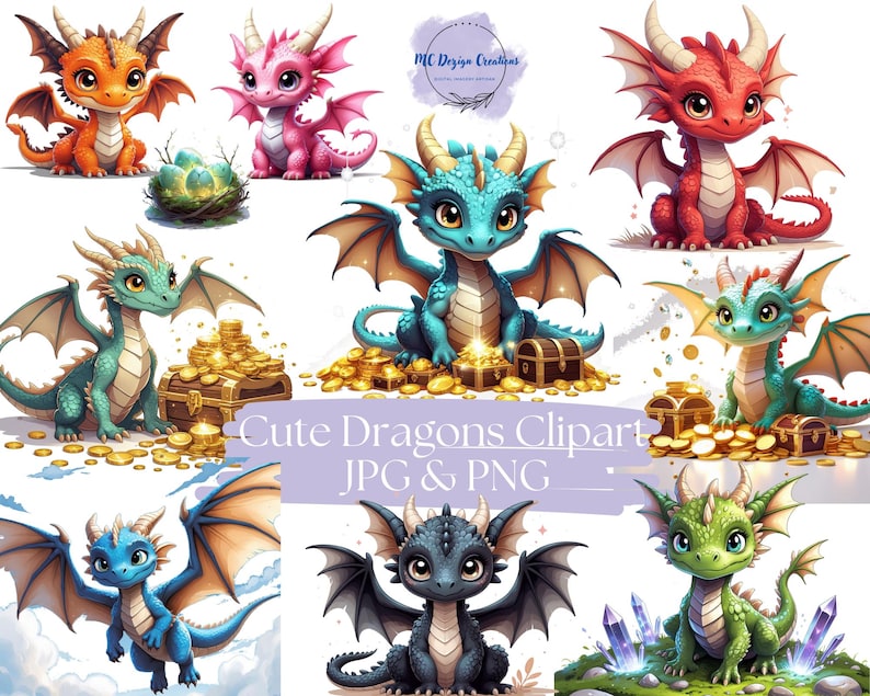 44 Dragon Art, Cute Clipart, Cute Dragon, Fantasy Creatures & Fantasy ...