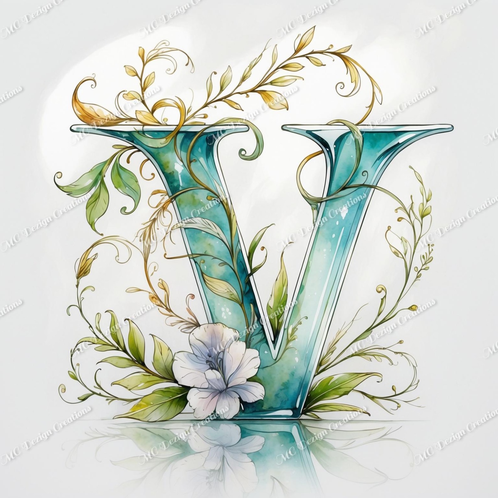 Fancy Alphabet Letter Clipart Bundle – 26 Decorative Illuminated ...