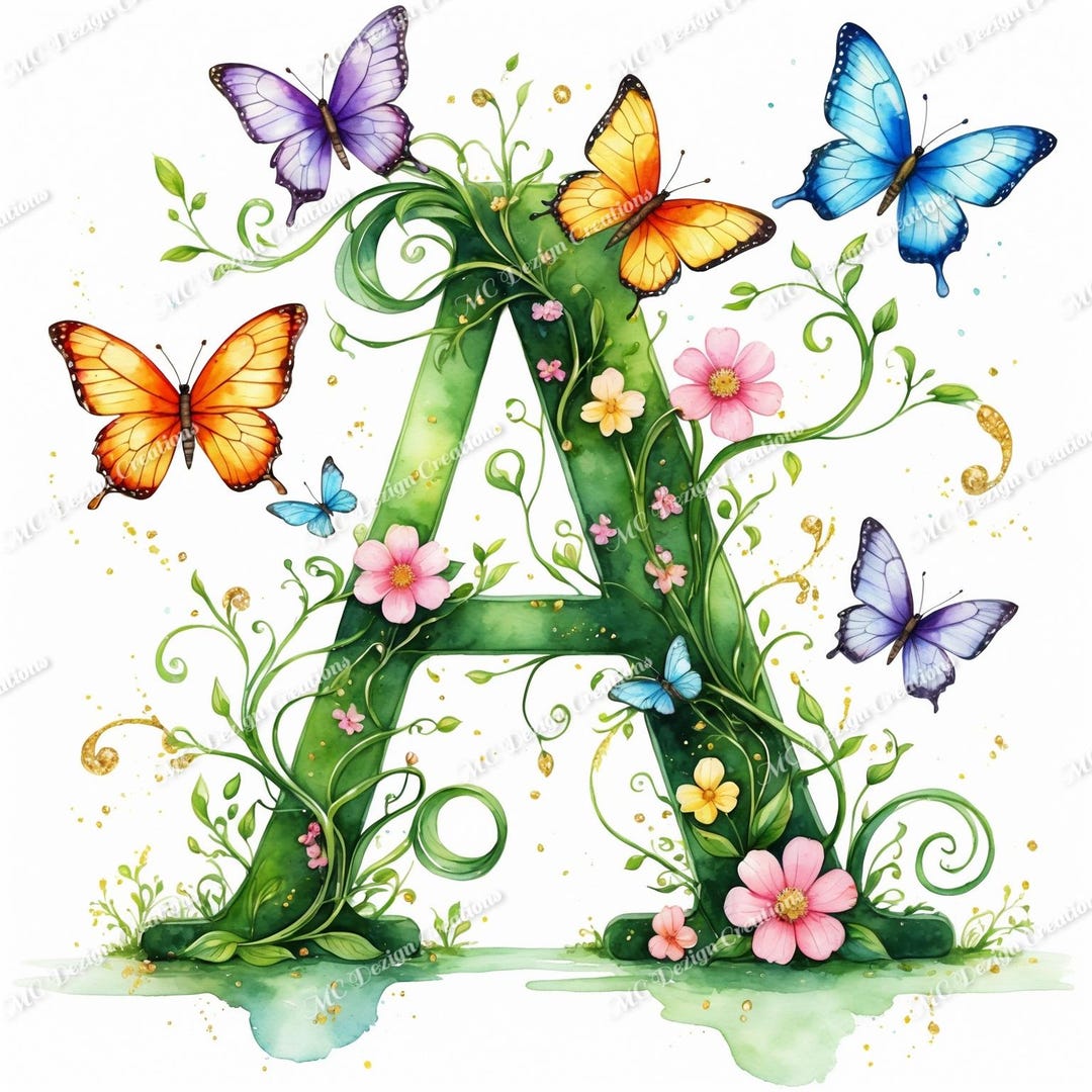 26 Alphabet Letter Clipart - Fancy Lettering, Decorative Alphabet ...