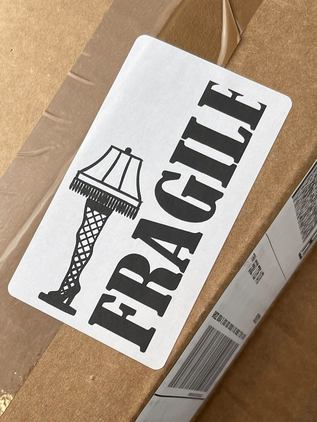 25 Small Leg Lamp Fragile Shipping Stickers. 2.31 X 4 Inches. Handle ...