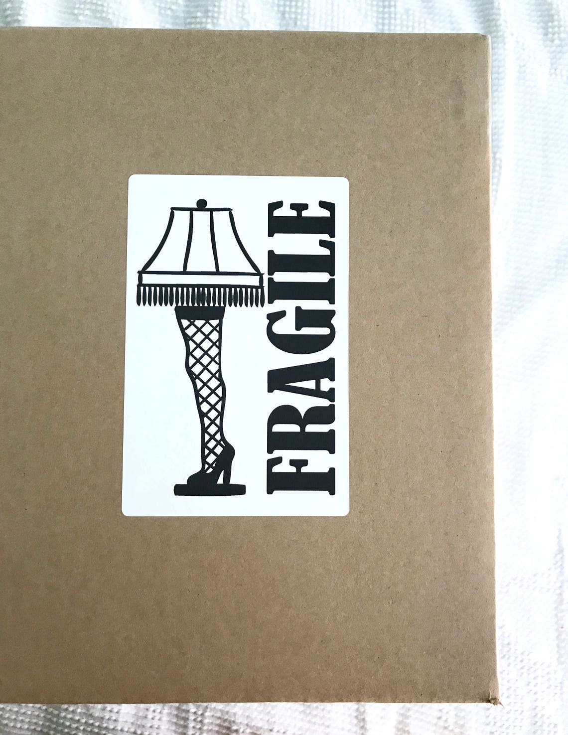 Download Leg Lamp Fragile Shipping Sticker Image. Handle With - Etsy