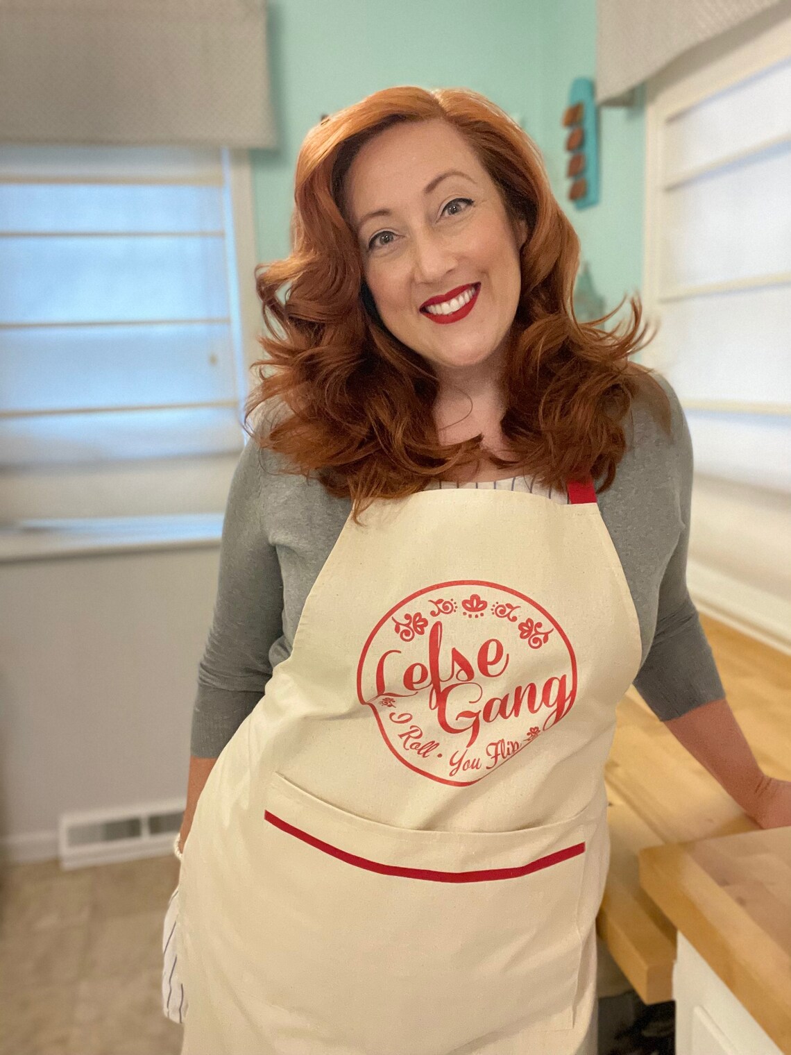 Lefse Gang Apron. Flour Sack Kitchen Apron. Made in the - Etsy