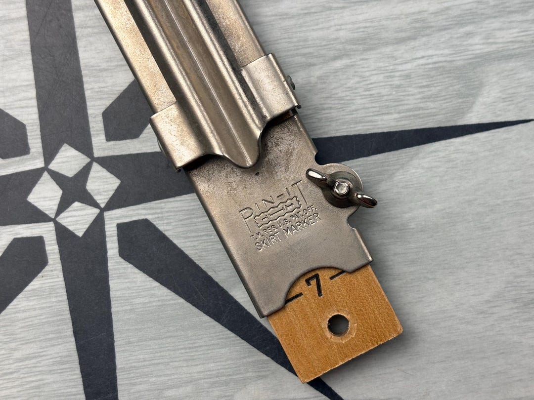 Vintage Hem Marking Ruler. Pin-it Skirt Marker. Wooden Ruler Sewing ...