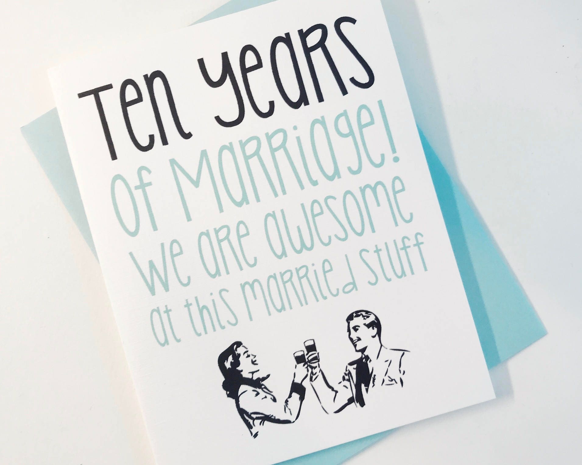 Greeting Cards 10 Year Anniversary Card Happy Ten Years 10th Greeting Cards 10 Year Anniversary Card Happy Ten Years 10th