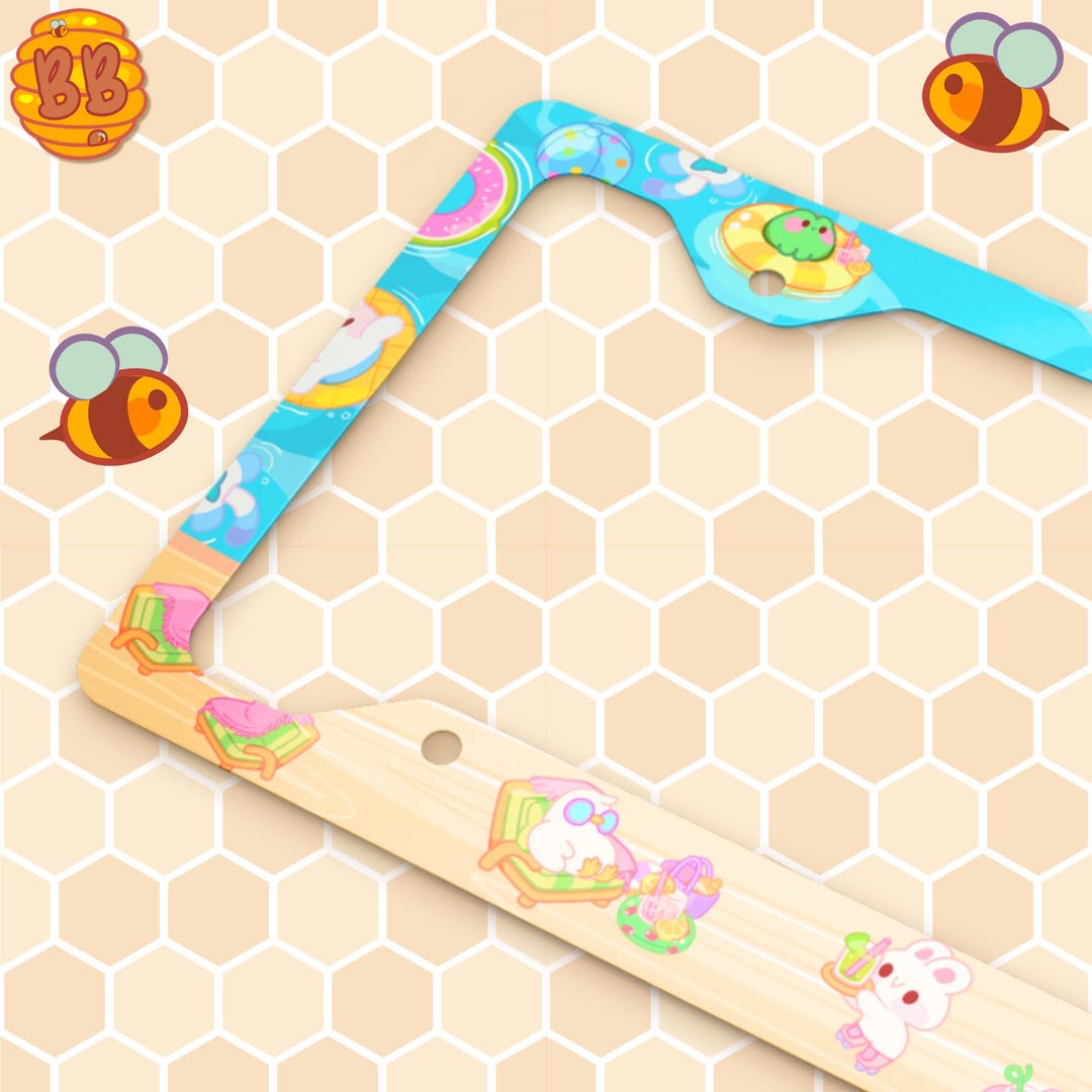 Cutesy Summer Time Metal License Plate Frame - Etsy