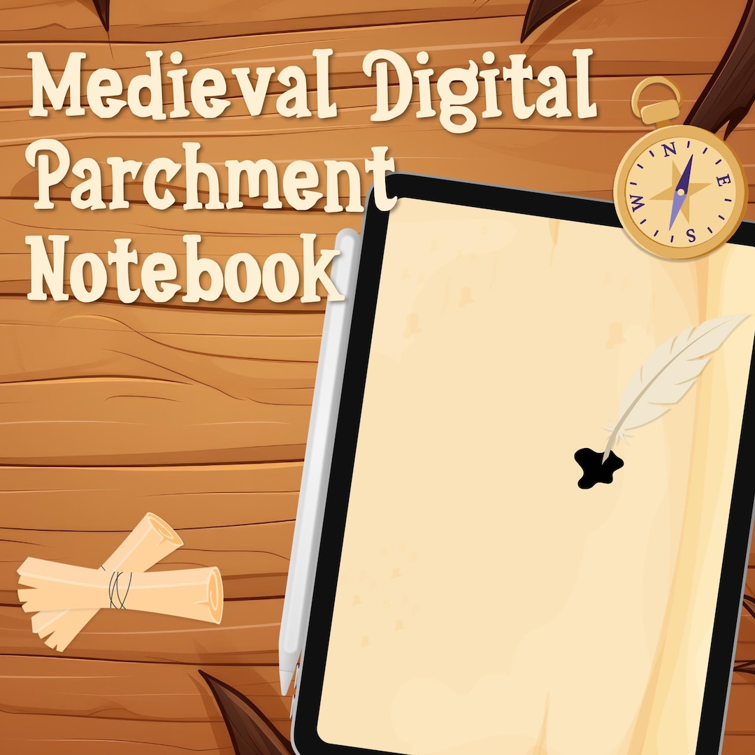 Medieval Parchment Digital Notebook - 10 Tabs - Etsy