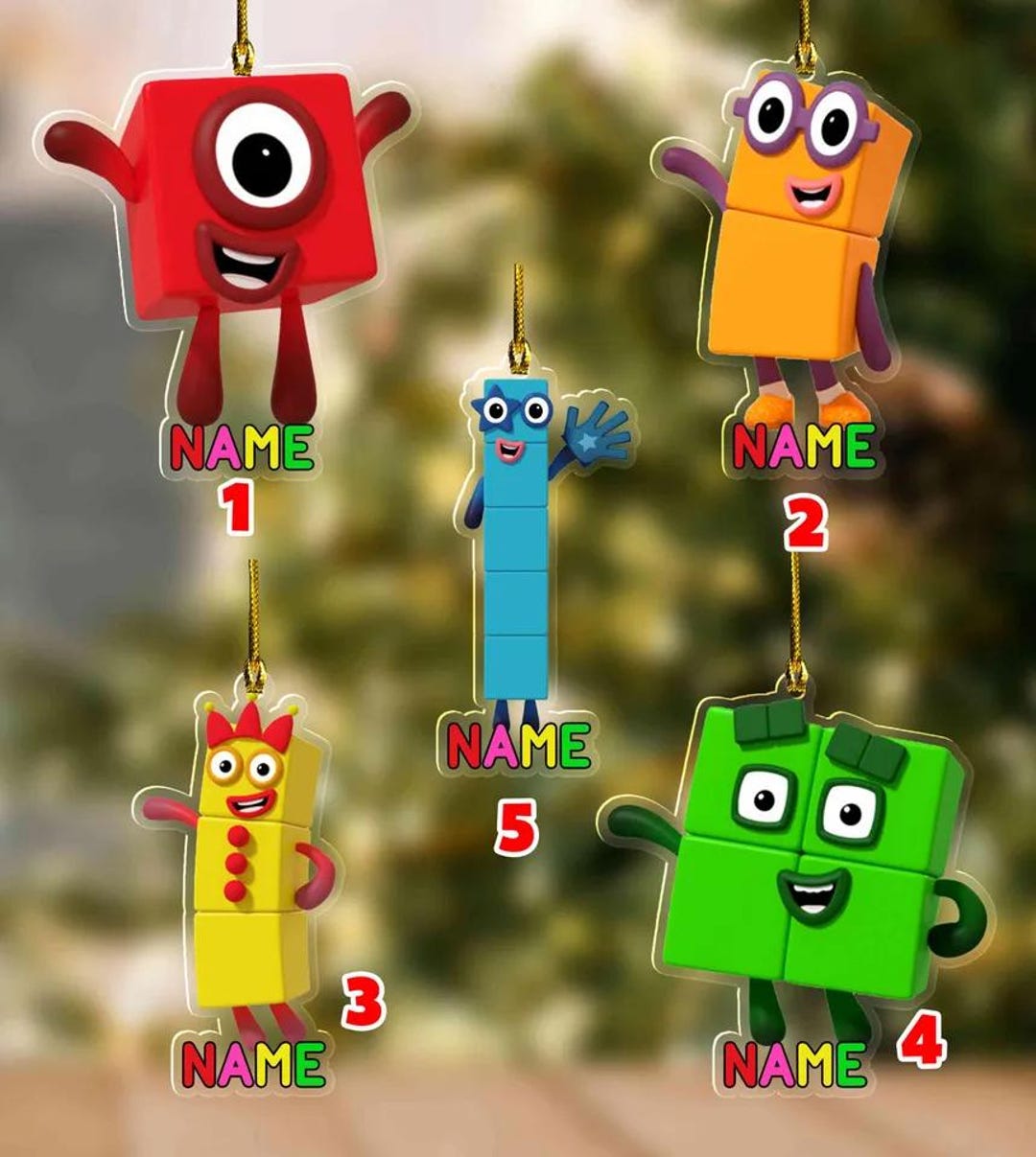 Personalized Numberblocks Characters Christmas Ornament, Numberblocks ...