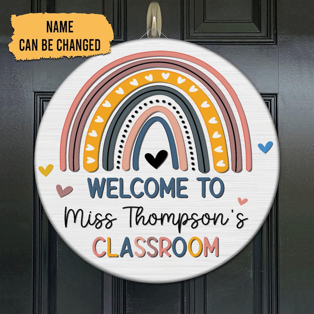 Personalized Teacher Signs for Classroom, Teacher Door Signs, Teacher ...
