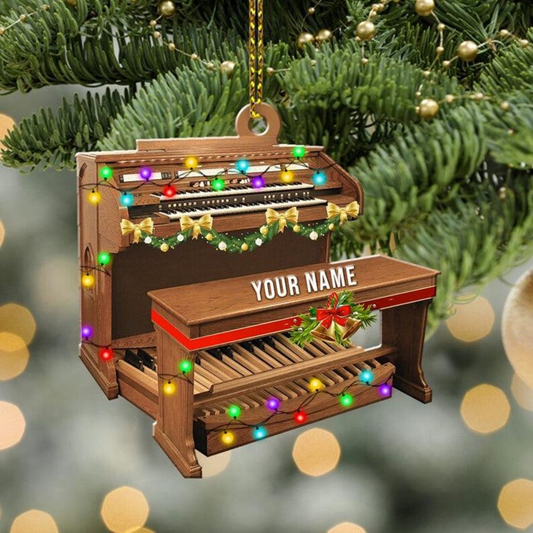 Personalized Piano Christmas Acrylic Flat Ornament, Piano Player ...