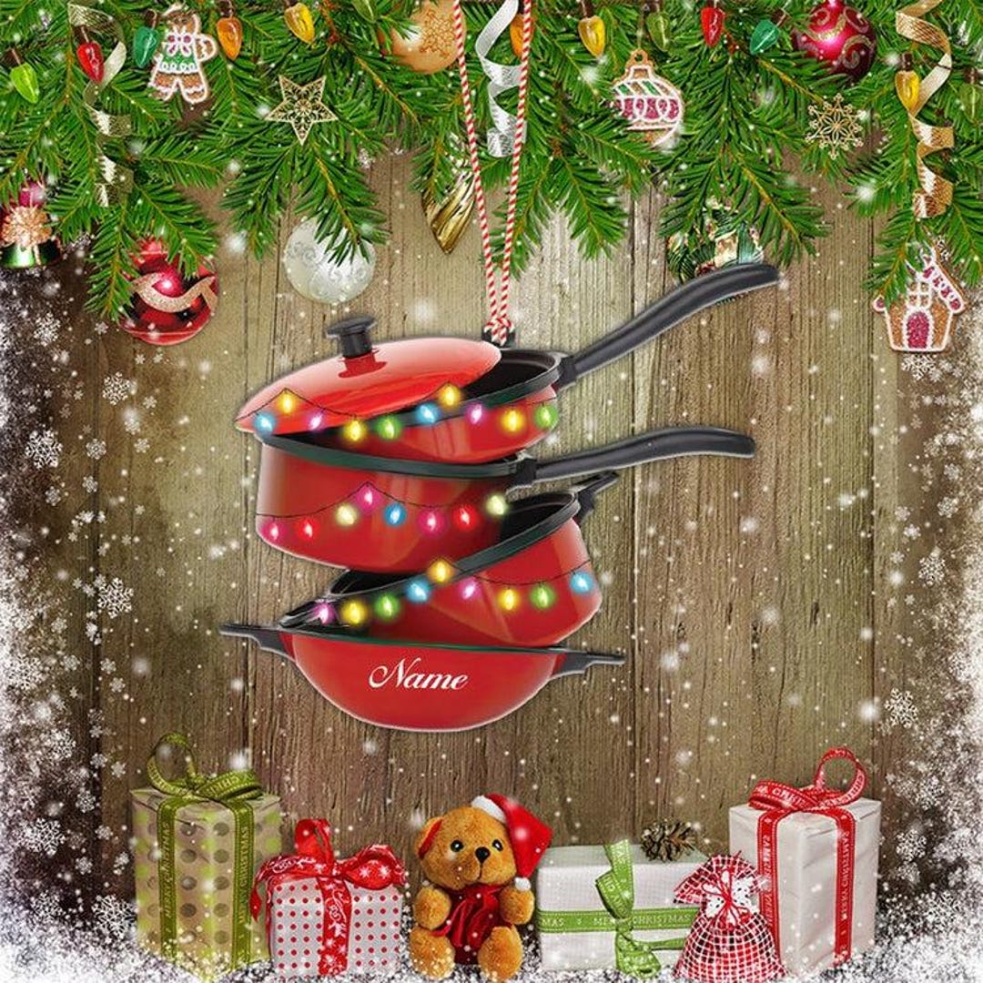Personalized Cookware Set Christmas Ornament, Cookware Set Lovers ...