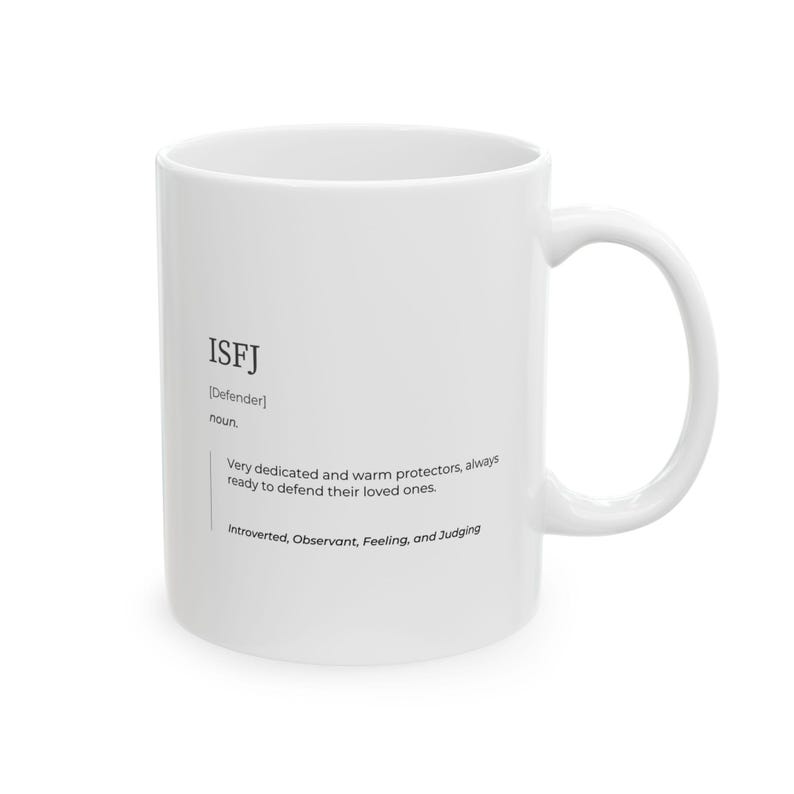 ISFJ Mug, MBTI Coffee Cup, Isfj Birthday Gift, Mbti Mug, Ceramic Mug ...