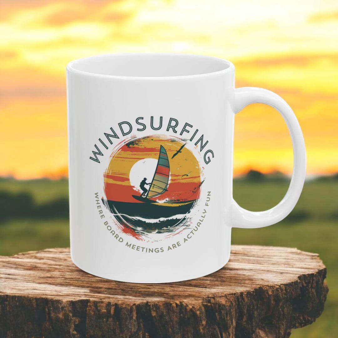 Windsurfing Mug, Windsurfing Coffee Cup, Windsurfer Gift, Surfing Mug ...
