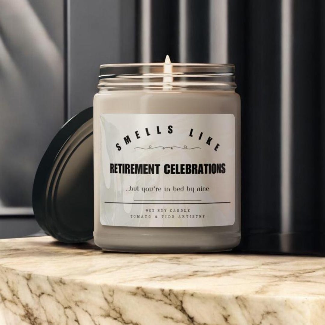 Smells Like Retirement Celebrations Candle, Retirement Gift, Gift for ...