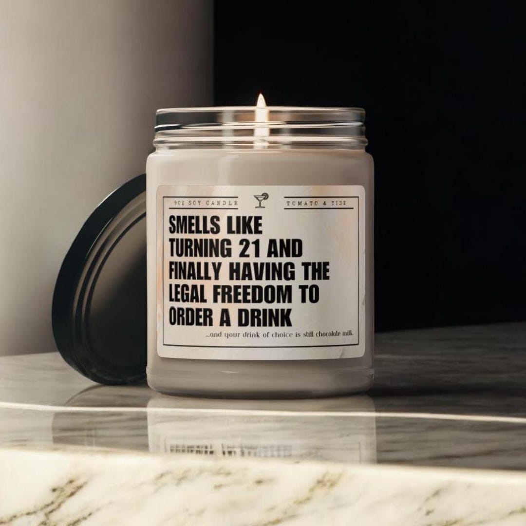 Smells Like Turning 21 Candle, Birthday Gift, Unique 21 Years Old ...