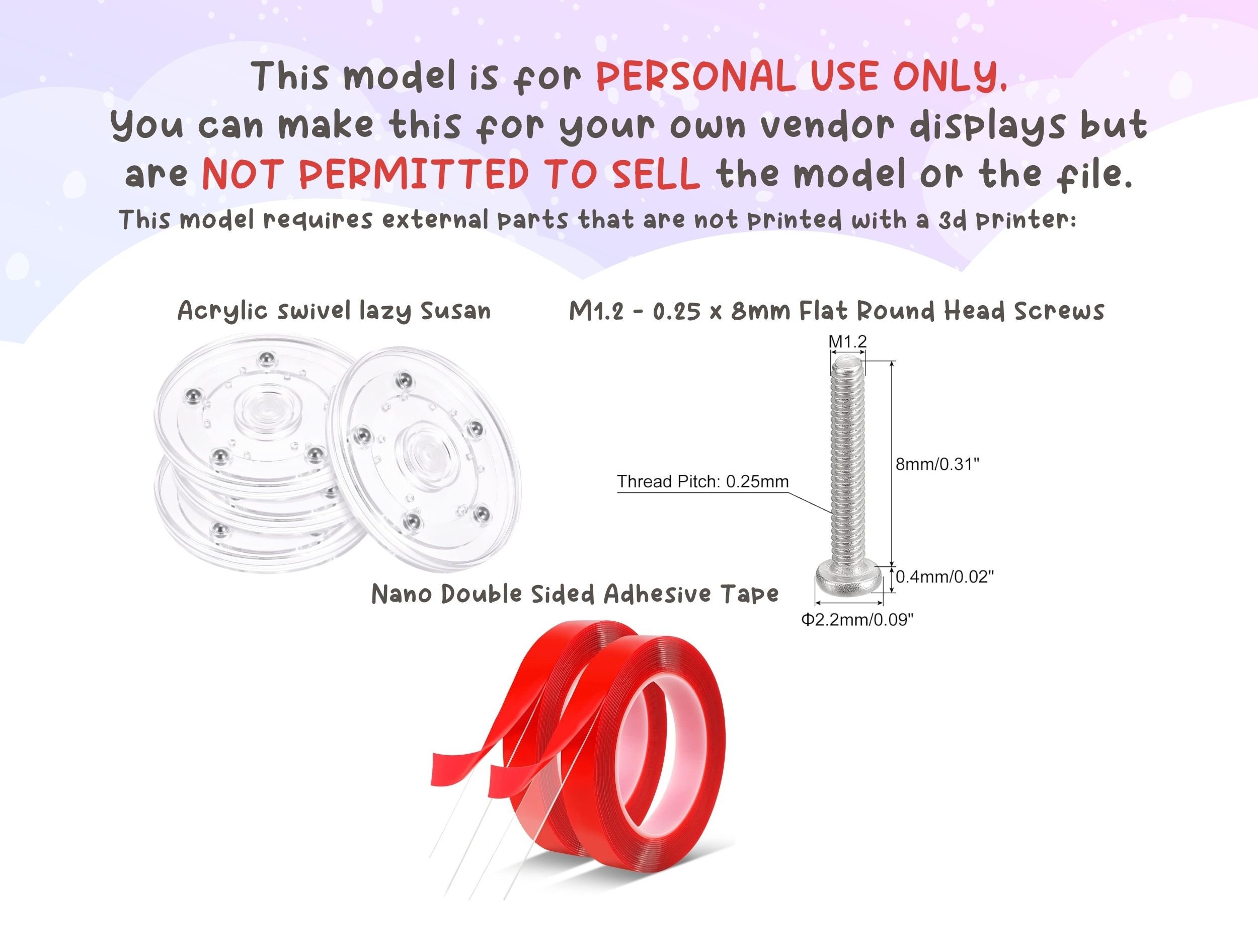 3D Model STL File: Spinning Vendor Display With Hooks (digital Download ...