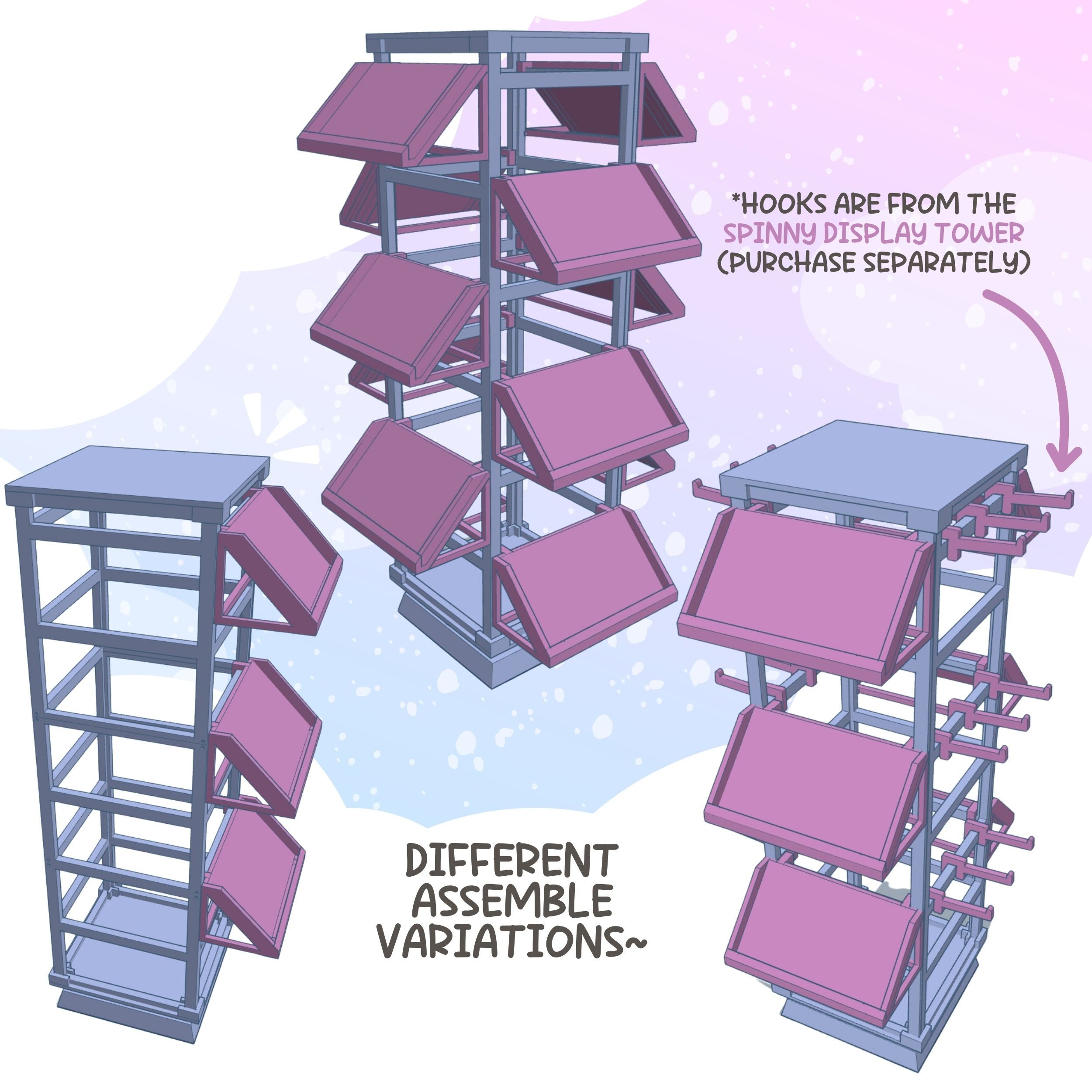 Spinny Display Racks STL File: 3D Model for Vendor Displays (digital ...