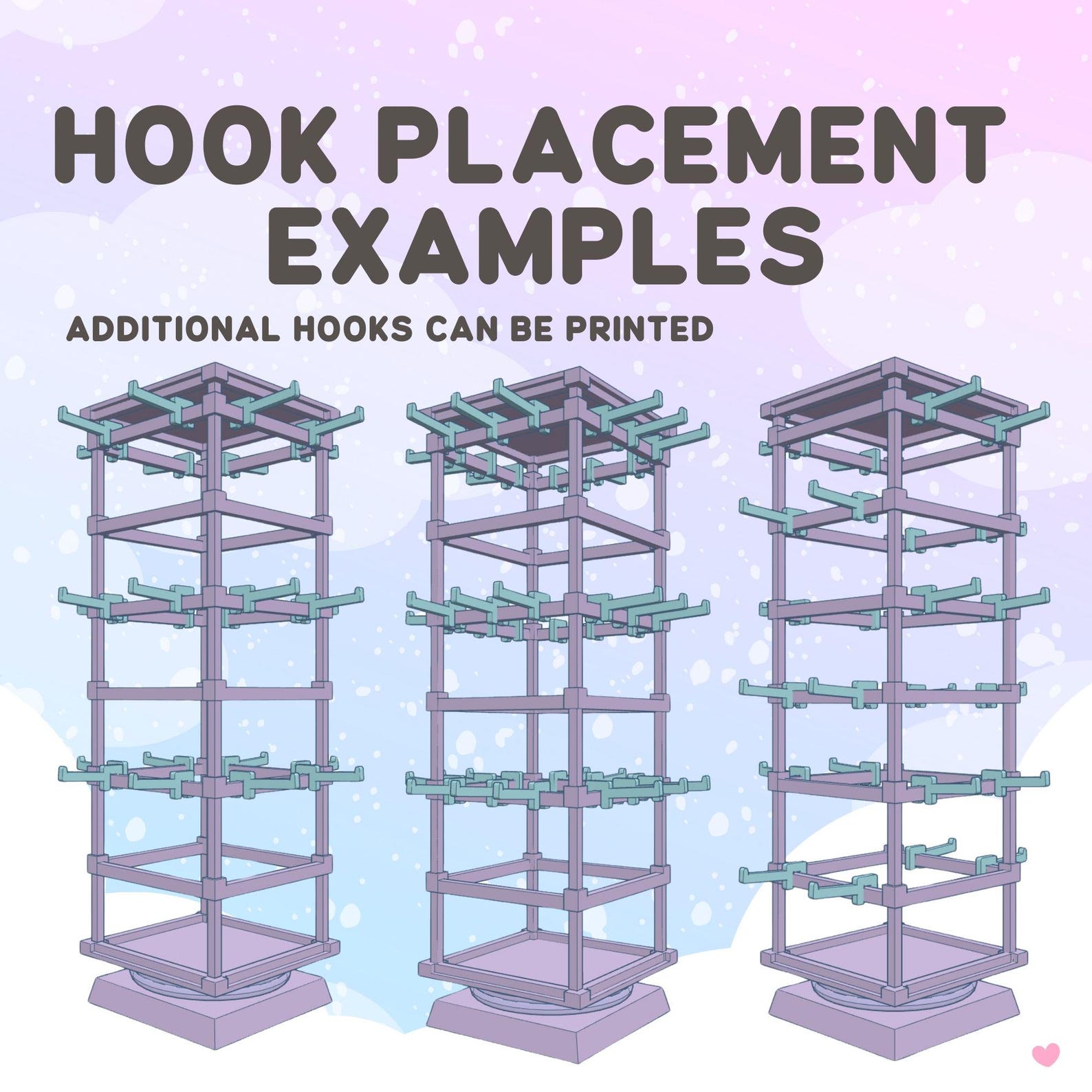 STL File for 3D Model Printing Customizable Versatile Spinning Rack ...