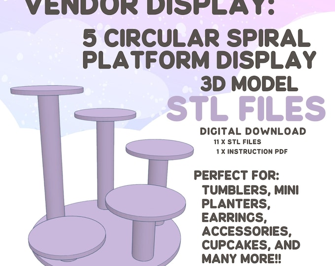 3D Model STL File: 5-tier Spiral Vendor Display (digital Download) - Etsy