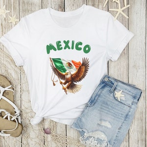 Mexican Flag T-shirt, Golden Eagle T-shirt, Mexican Eagle T-shirt, Golden Eagle Jersey, Mexico ...