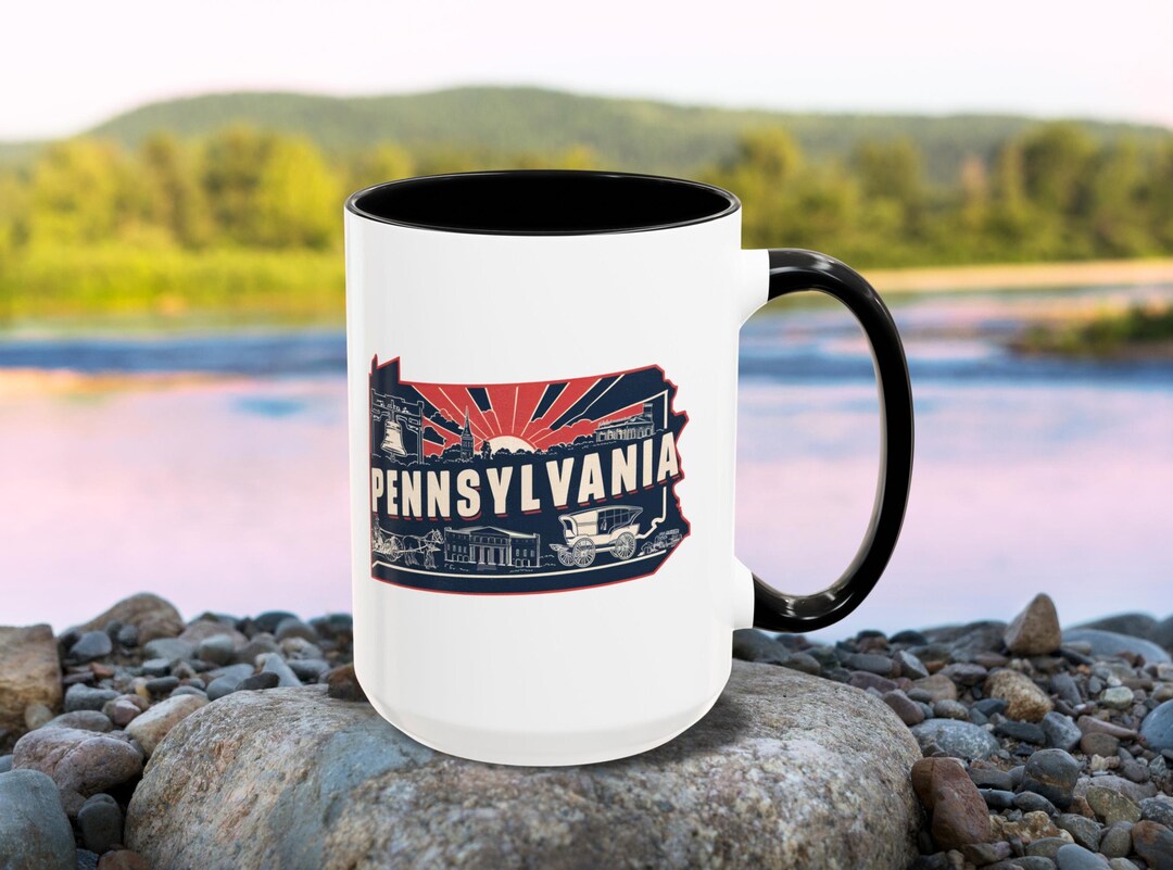 Pennsylvania Retro Mug, I Love Pennsylvania Mug, Traveler Mug ...