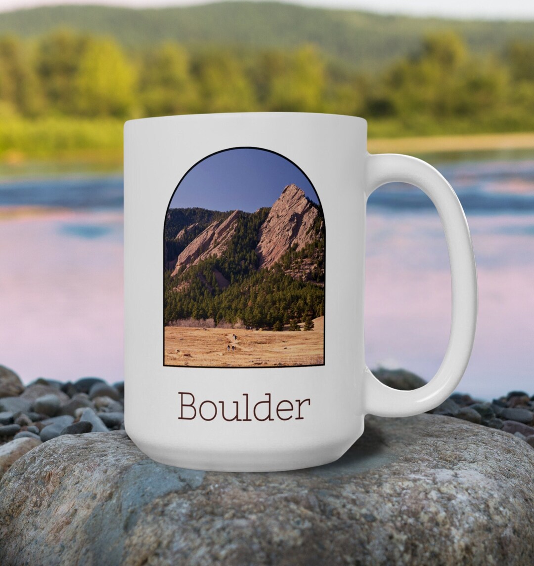 15 Oz Coffee Mug, Boulder Coffee Mug, Boulder Ceramic Mug, Travel Lover ...